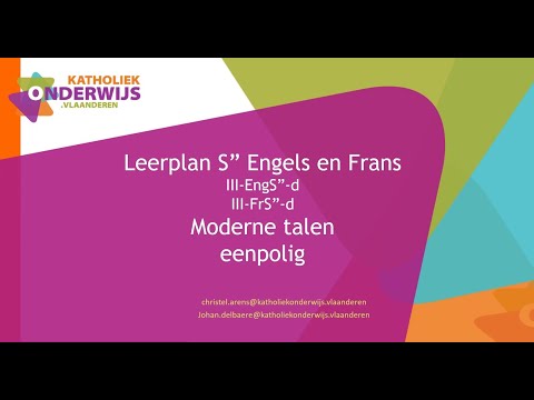 Verdiepingssessie leerplannen Frans en Engels 3e gr Mod Talen éénpolig ...